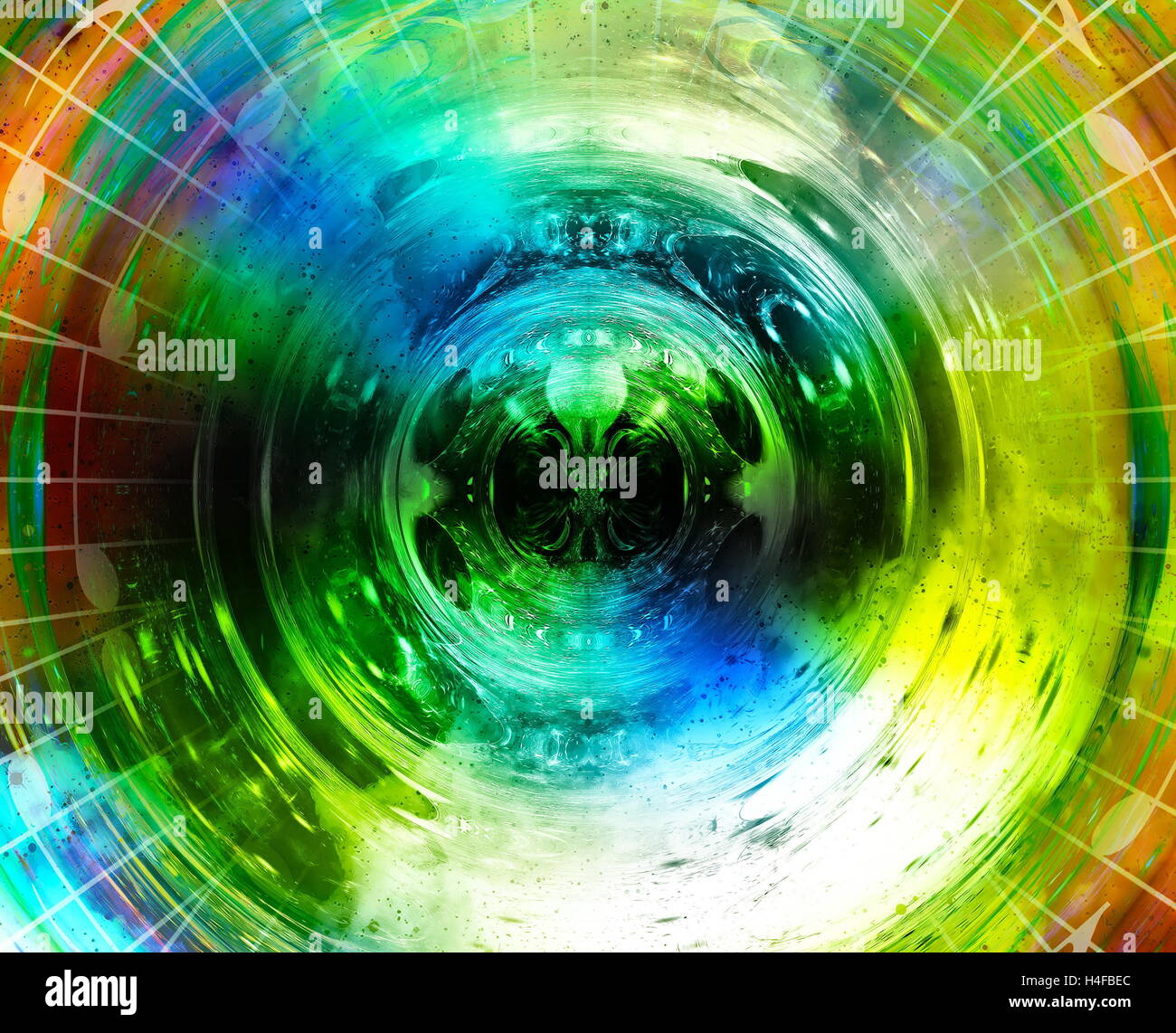 Audio music speaker in space. Cosmic space and stars, abstract cosmic ...