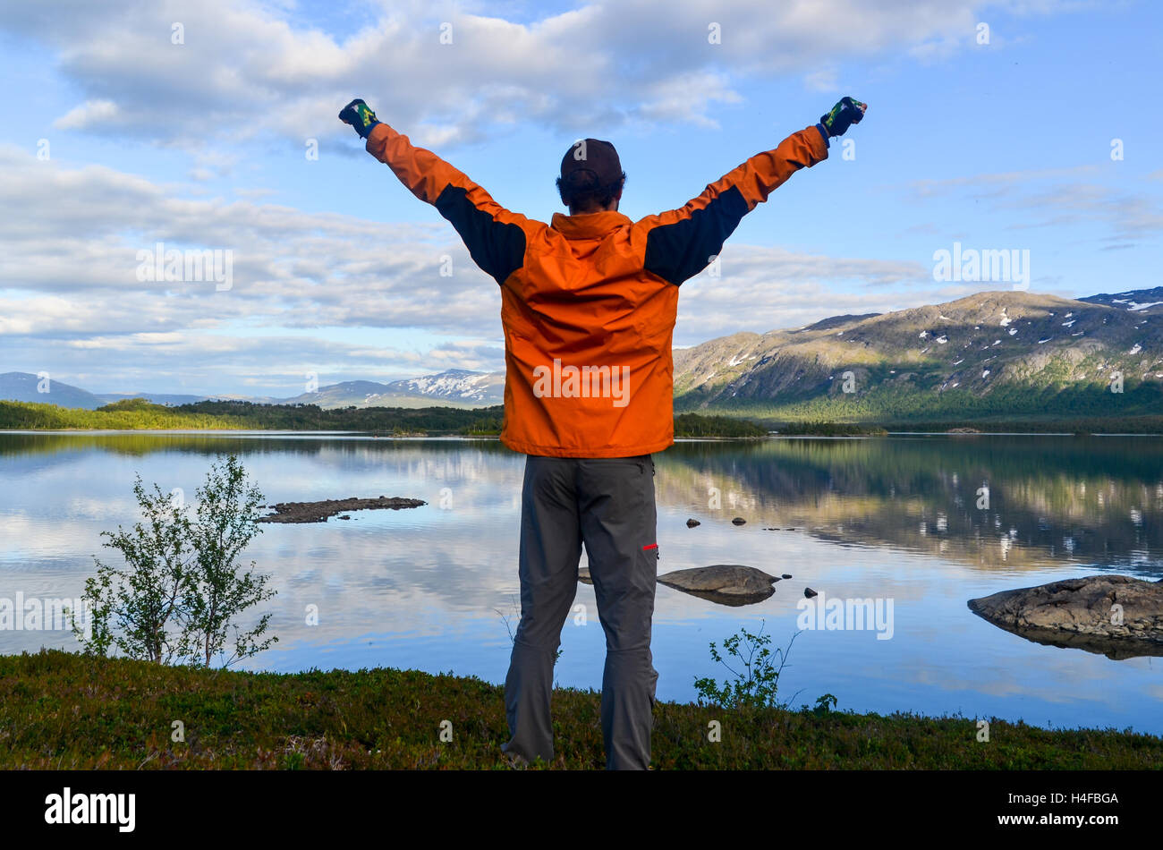 Man night outdoors arms hi-res stock photography and images - Alamy