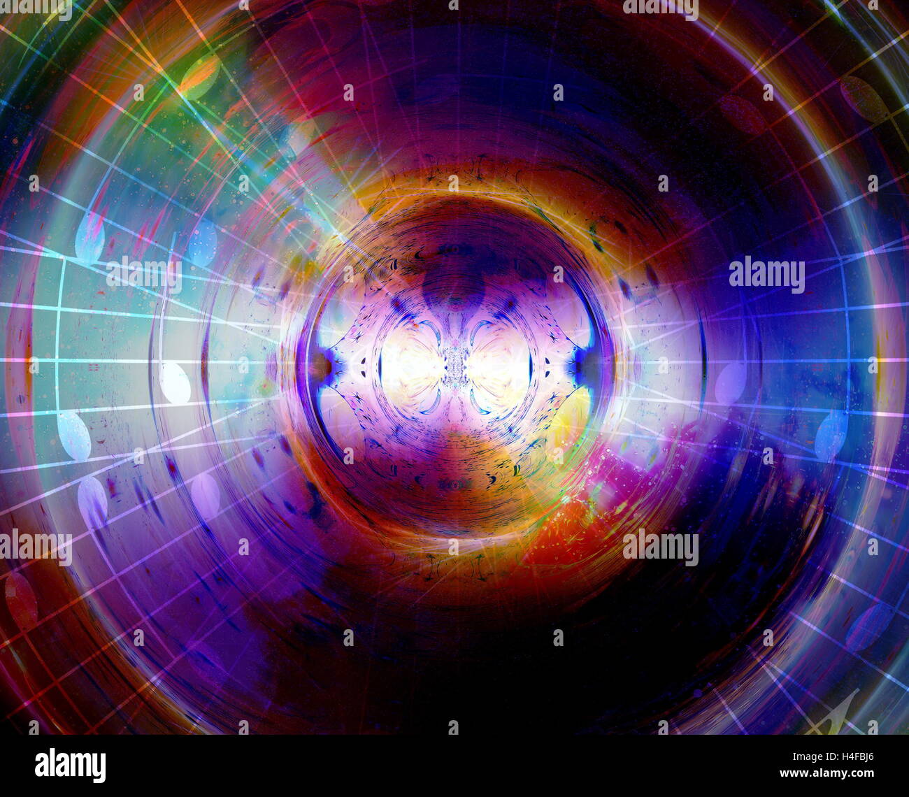 music notes in space with stars. abstract color background. Music ...