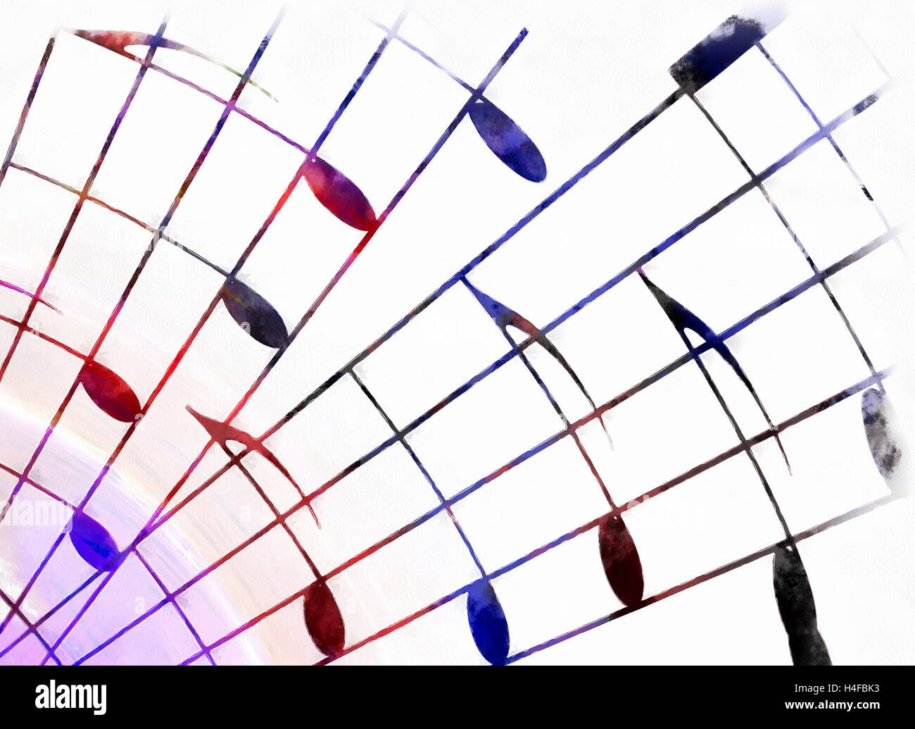 color music notes and color background. Music concept Stock Photo - Alamy