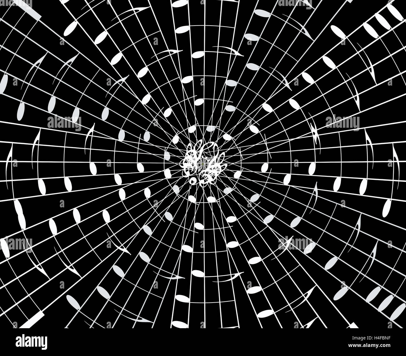 graphic design illustration of notes and note lines, music concept ...