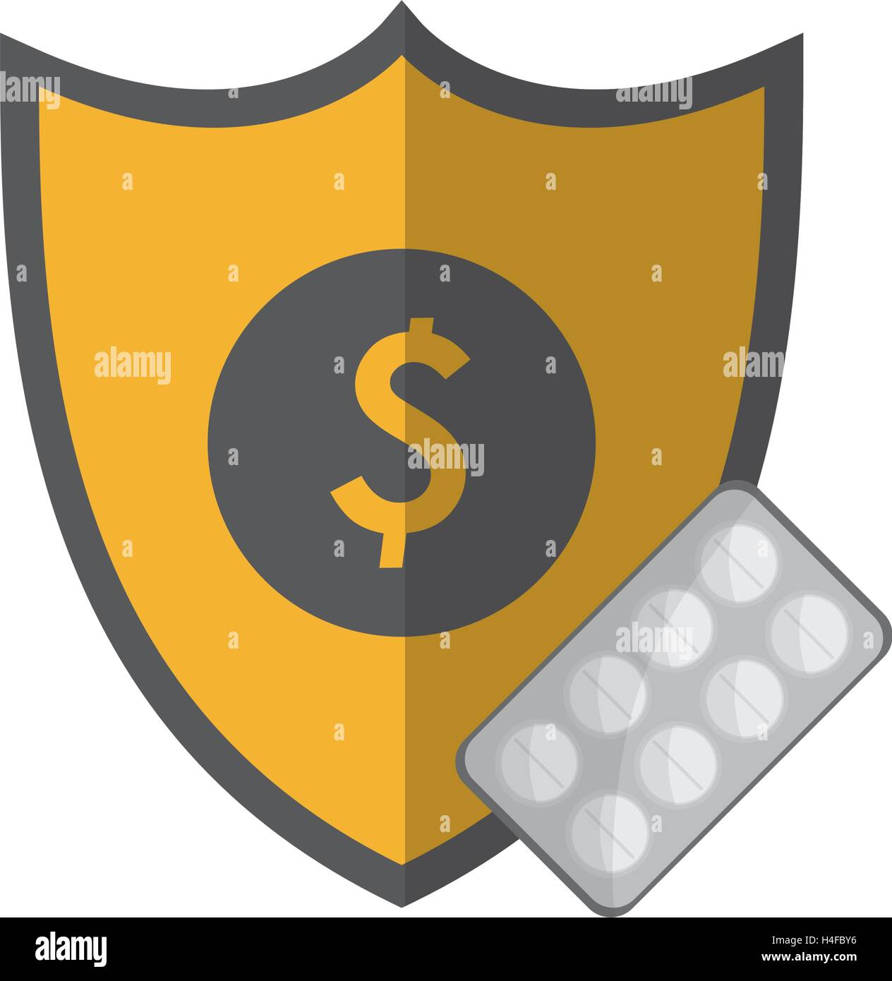 shield and medicine tablets icon Stock Vector Image & Art - Alamy
