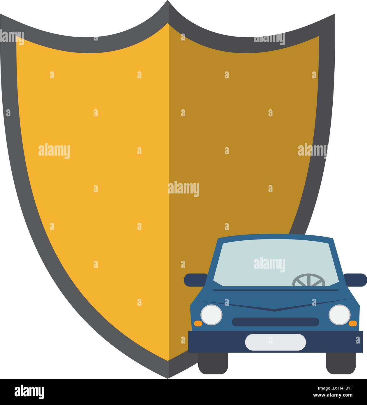 shield and car icon Stock Vector Image & Art - Alamy