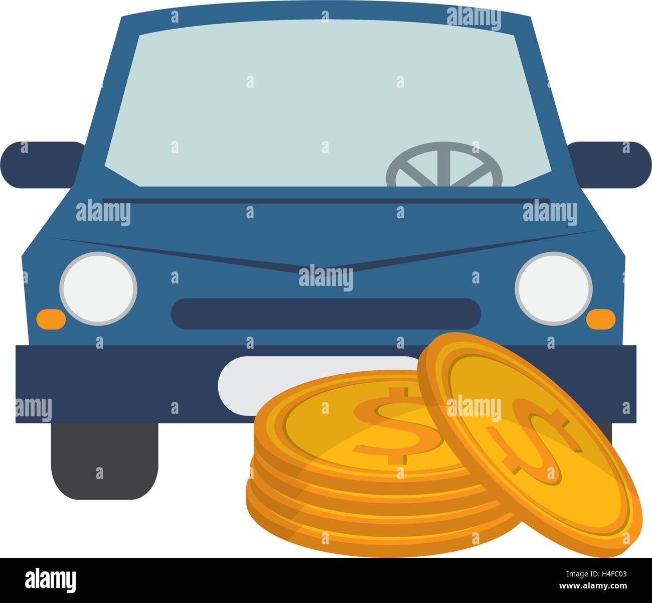 car and money coin icon Stock Vector Image & Art - Alamy