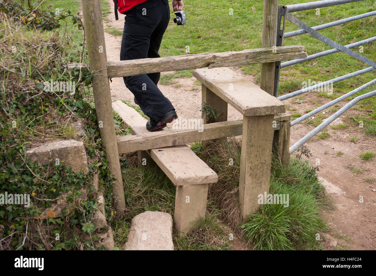 Walker at gate hi-res stock photography and images - Alamy