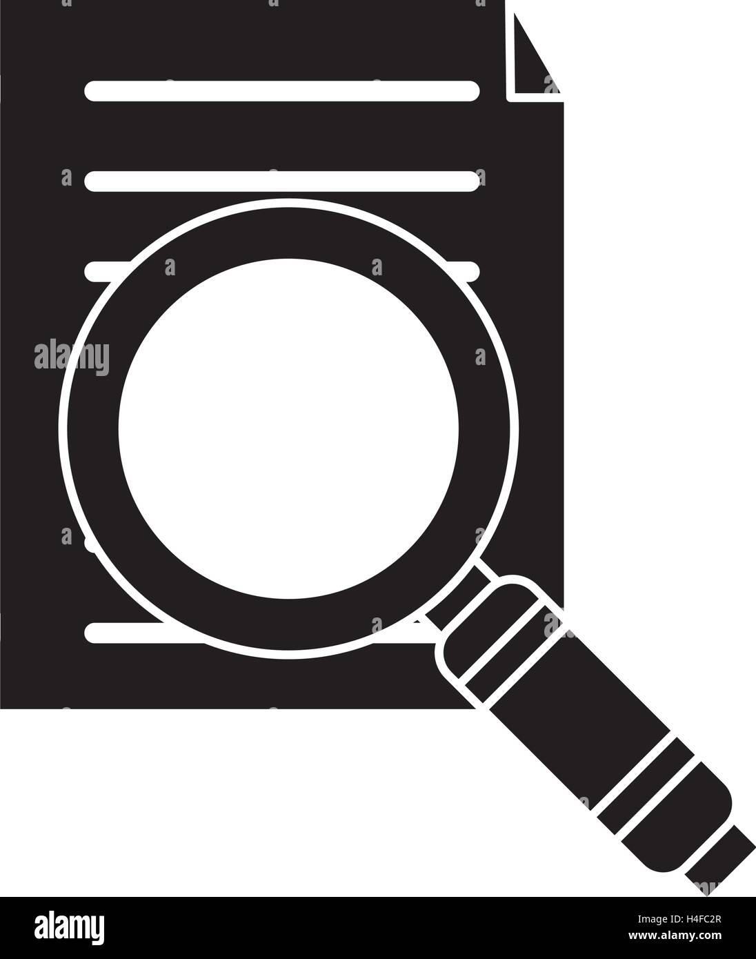 Isolated document and lupe design Stock Vector Image & Art - Alamy