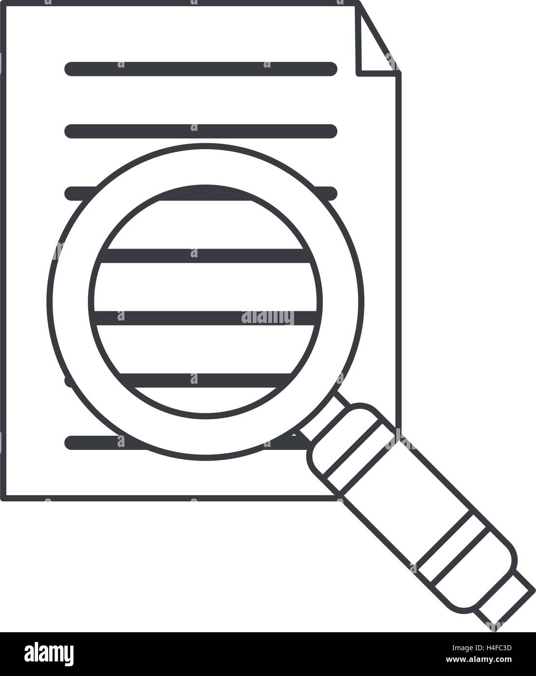 Isolated document and lupe design Stock Vector Image & Art - Alamy