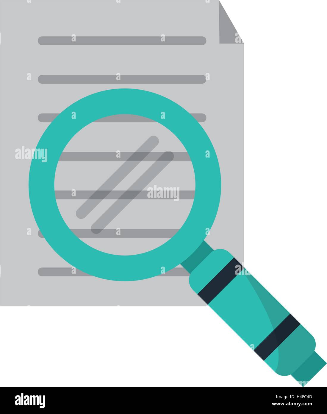 Isolated document and lupe design Stock Vector Image & Art - Alamy