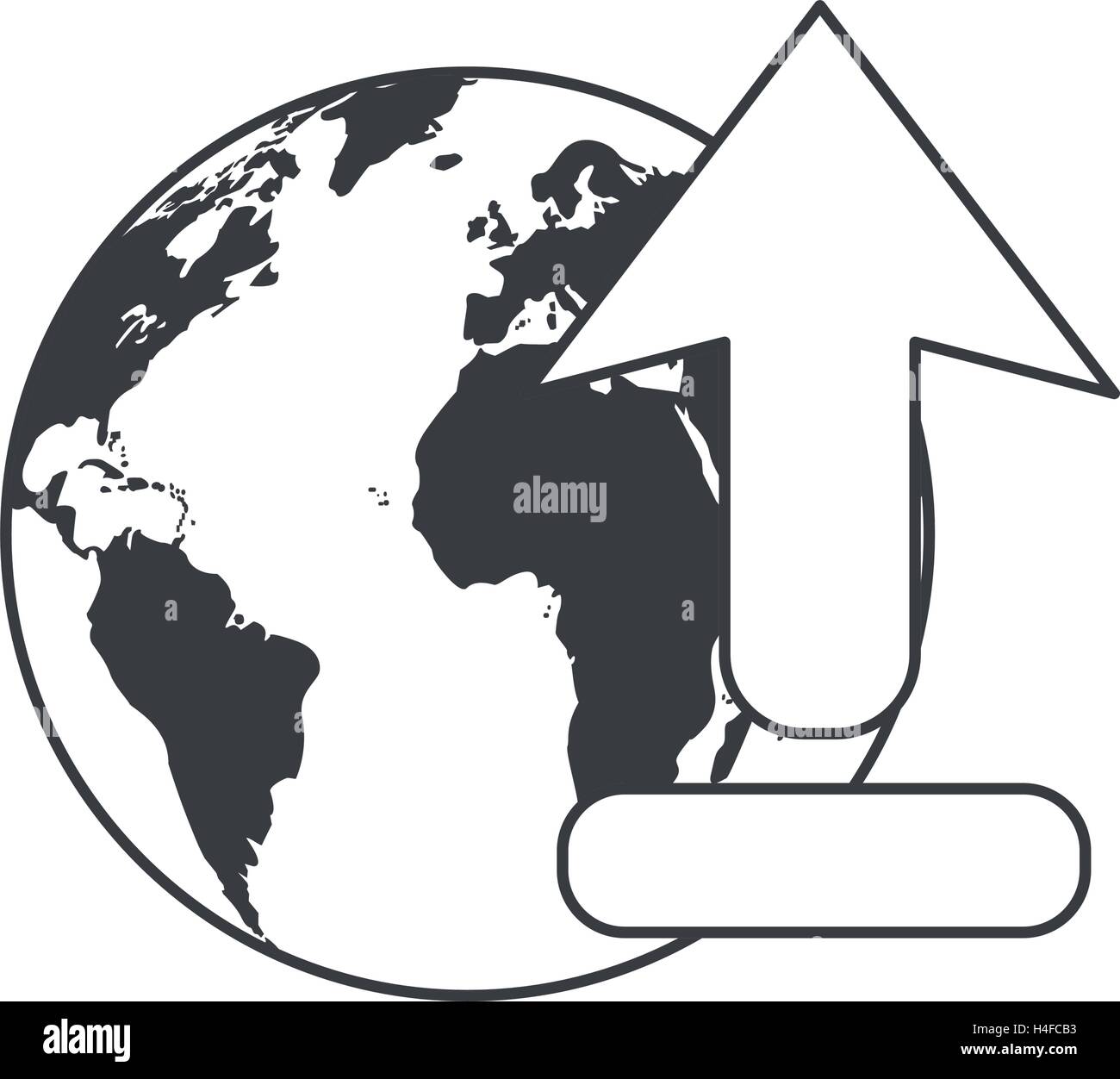 Planet sphere and global communication design Stock Vector Image & Art ...