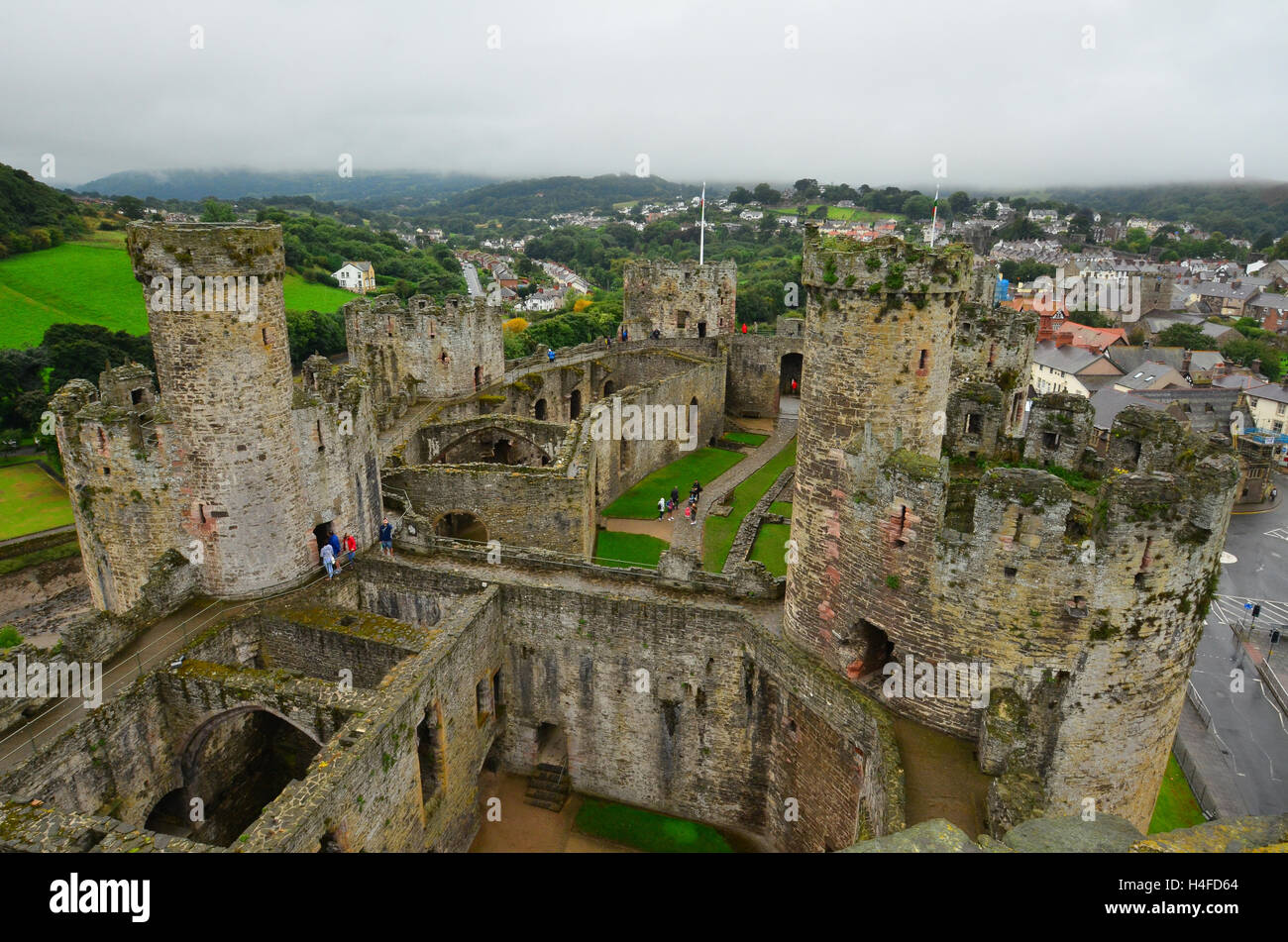 Medieval Conwy Castle Wales UK Stock Photo - Alamy