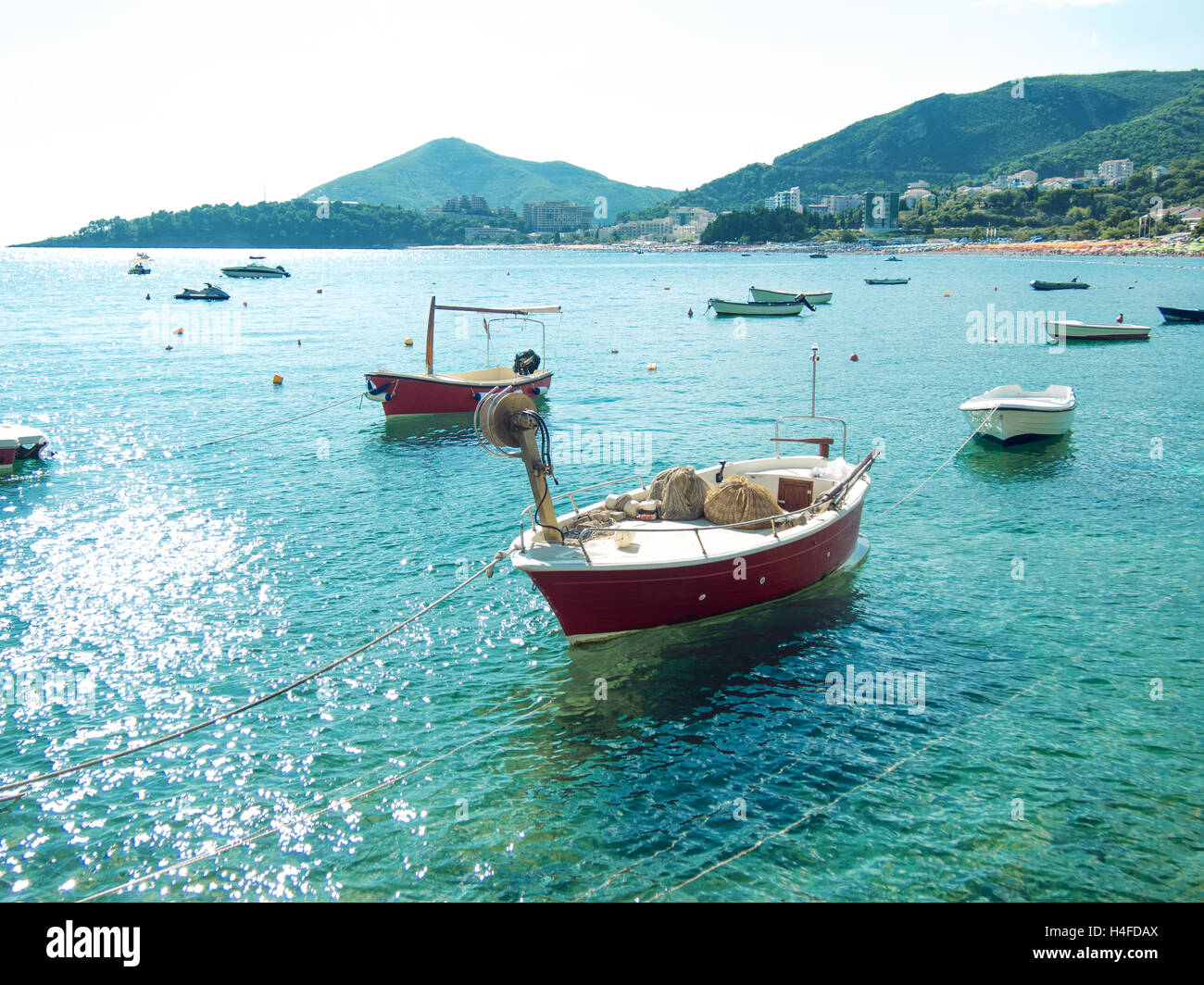 Small Fishing Boats With Outboard Engine High Resolution Stock ...