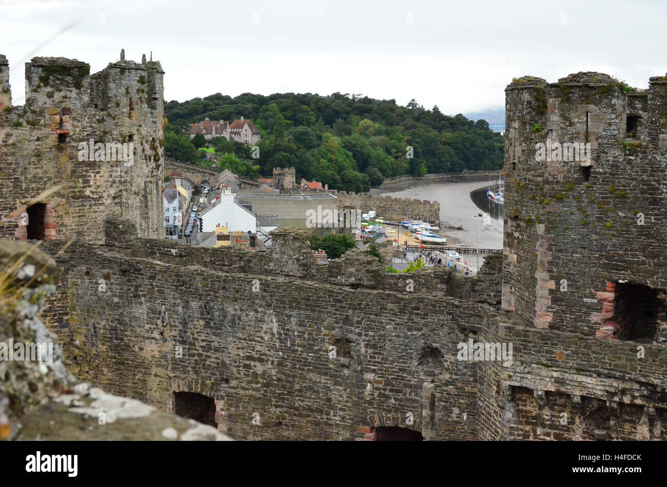 Medieval Conwy Castle Wales UK Stock Photo - Alamy