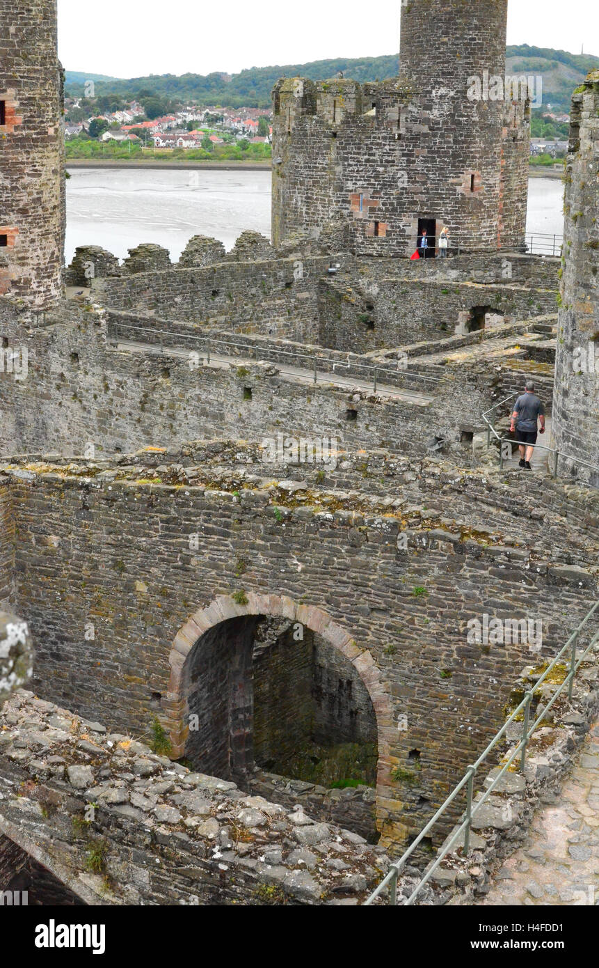 Medieval Conwy Castle Wales UK Stock Photo - Alamy