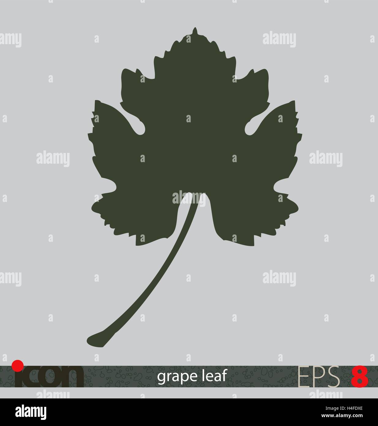 Grape leaf icon or logo; vector design on isolated background Stock ...