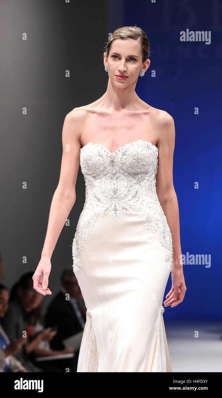 New York, NY, USA - October 8, 2016: Models walk runway for Casablanca ...