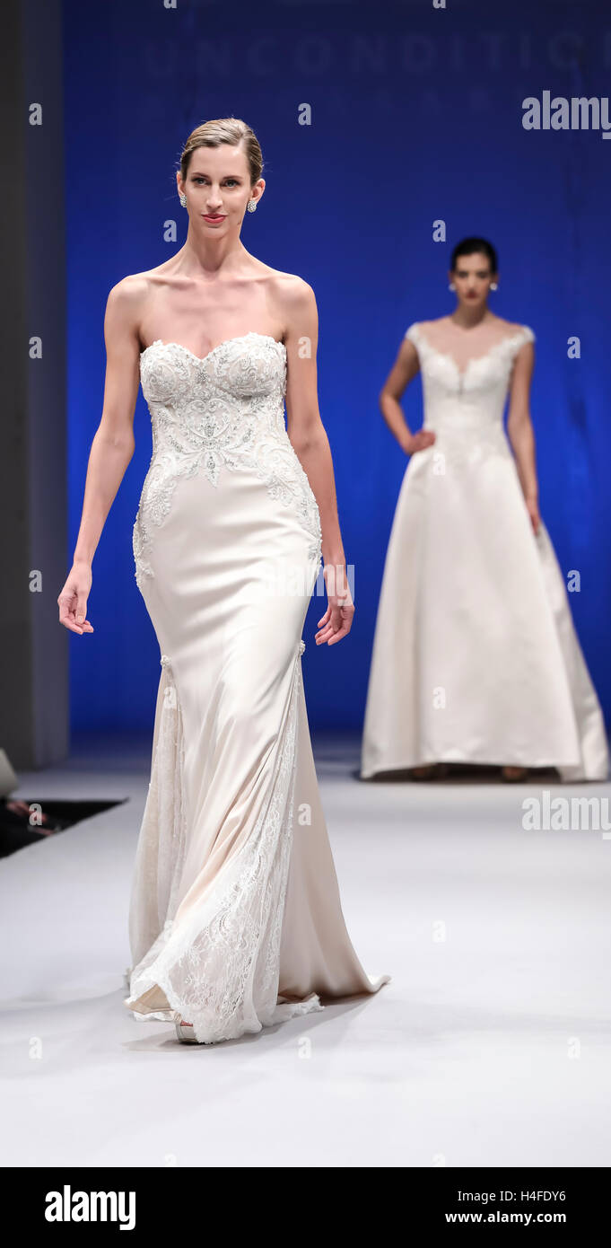 New York, NY, USA - October 8, 2016: Models walk runway for Casablanca ...