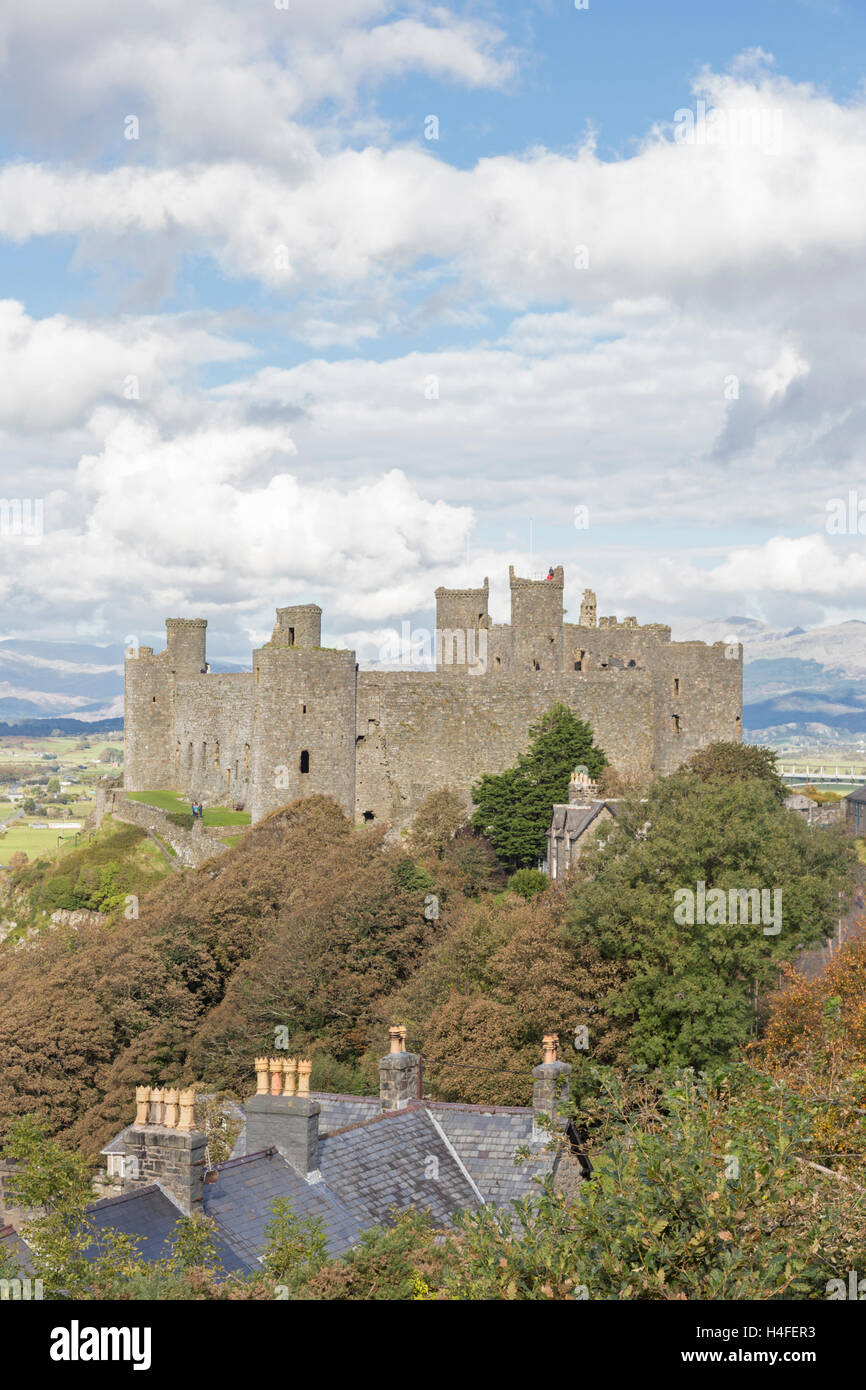 Harlech Castle, Snowdonia National Park, Gwynedd, North Wales, UK Stock ...