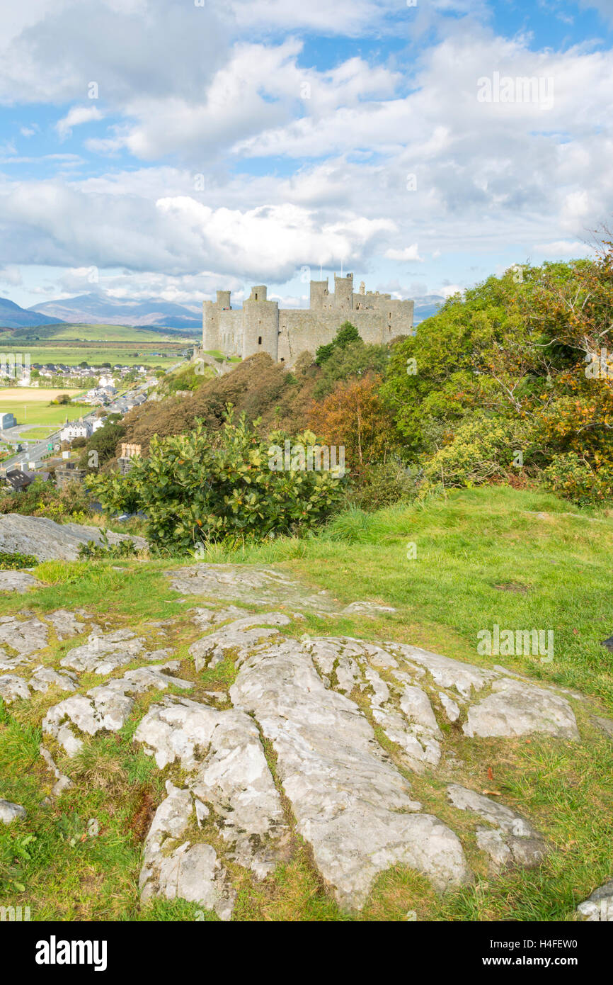 Harlech Castle, Snowdonia National Park, Gwynedd, North Wales, UK Stock ...