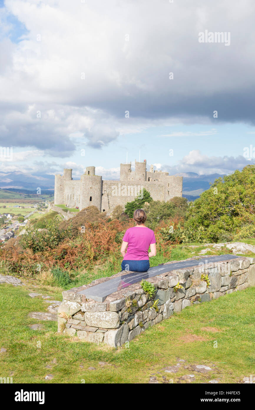 Harlech Castle, Snowdonia National Park, Gwynedd, North Wales, UK Stock ...