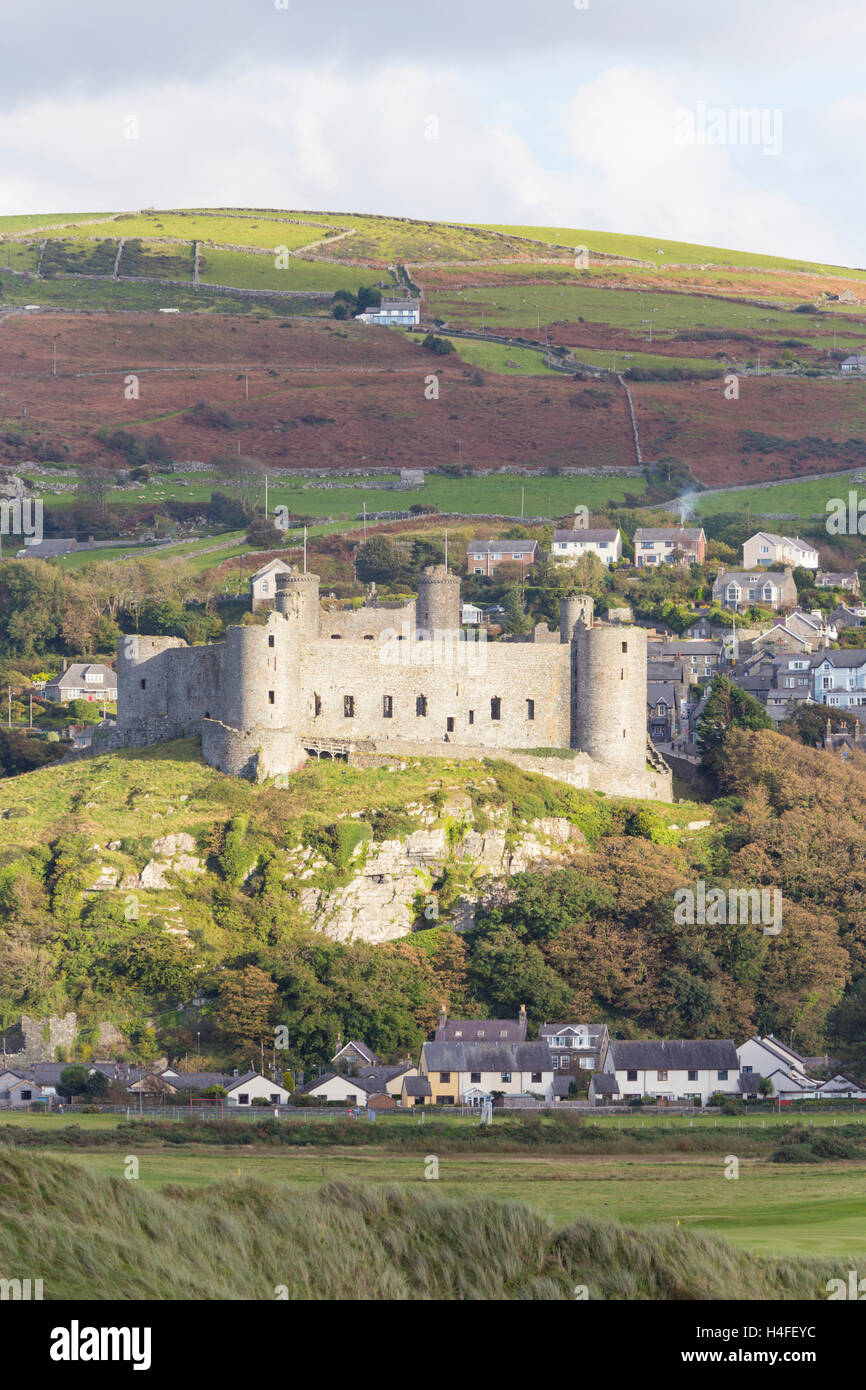 Harlech Castle, Snowdonia National Park, Gwynedd, North Wales, UK Stock ...