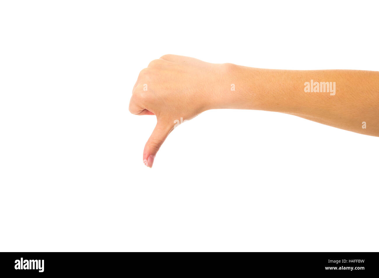 Showing thumb down young hi-res stock photography and images - Alamy