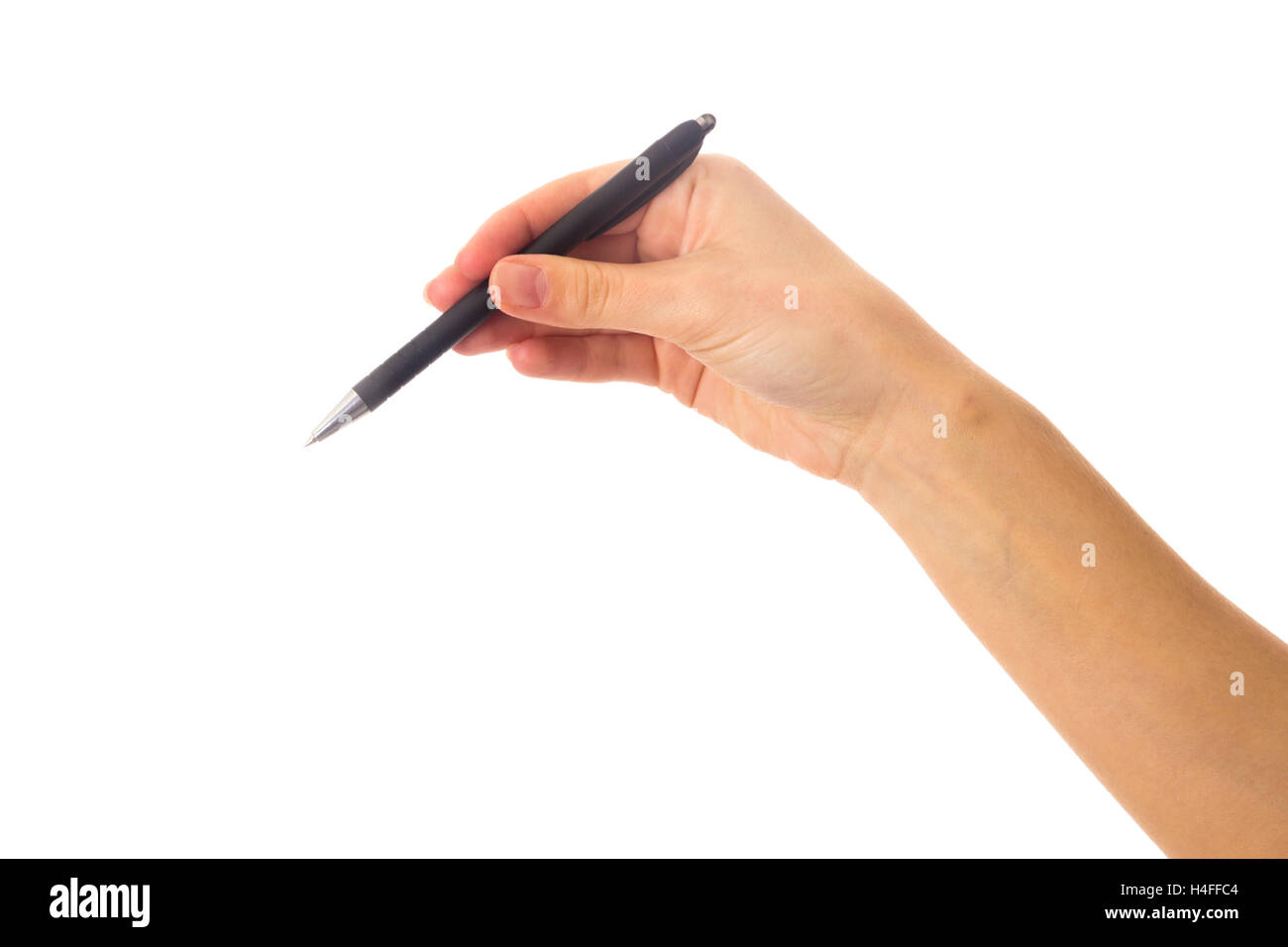 Woman's hand holding a pen Stock Photo - Alamy