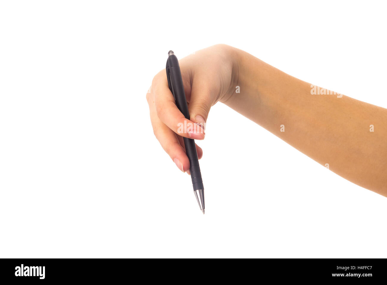 Woman's hand holding a pen Stock Photo - Alamy