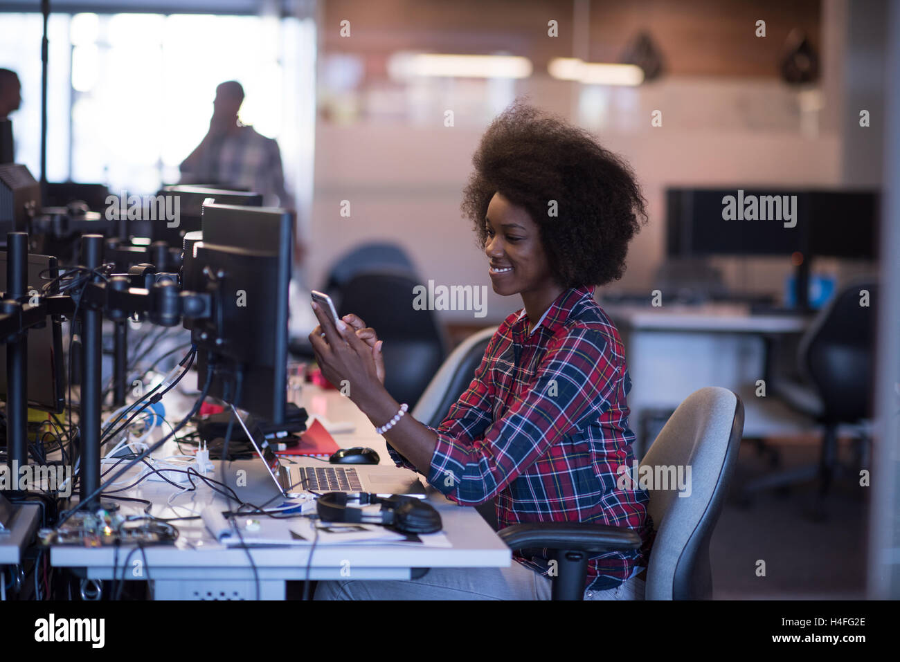 Portrait Of A Young Successful African American Beautiful Woman Who