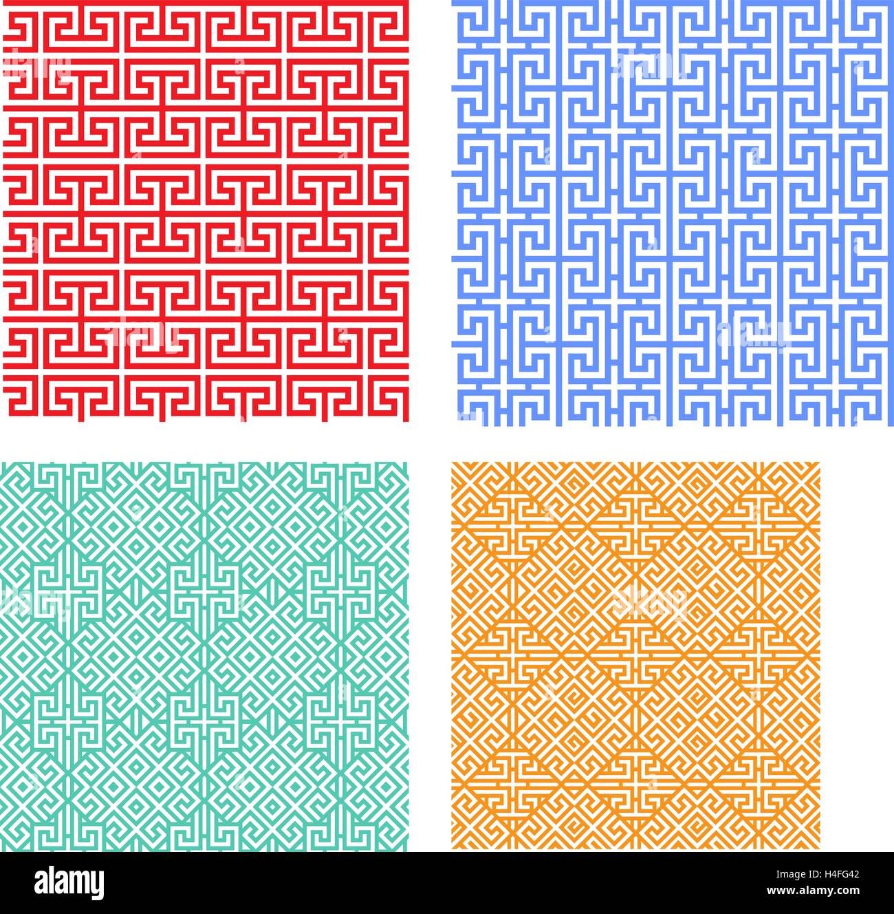 Seamless modern geometric pattern in Chinese style, vector Stock Vector ...