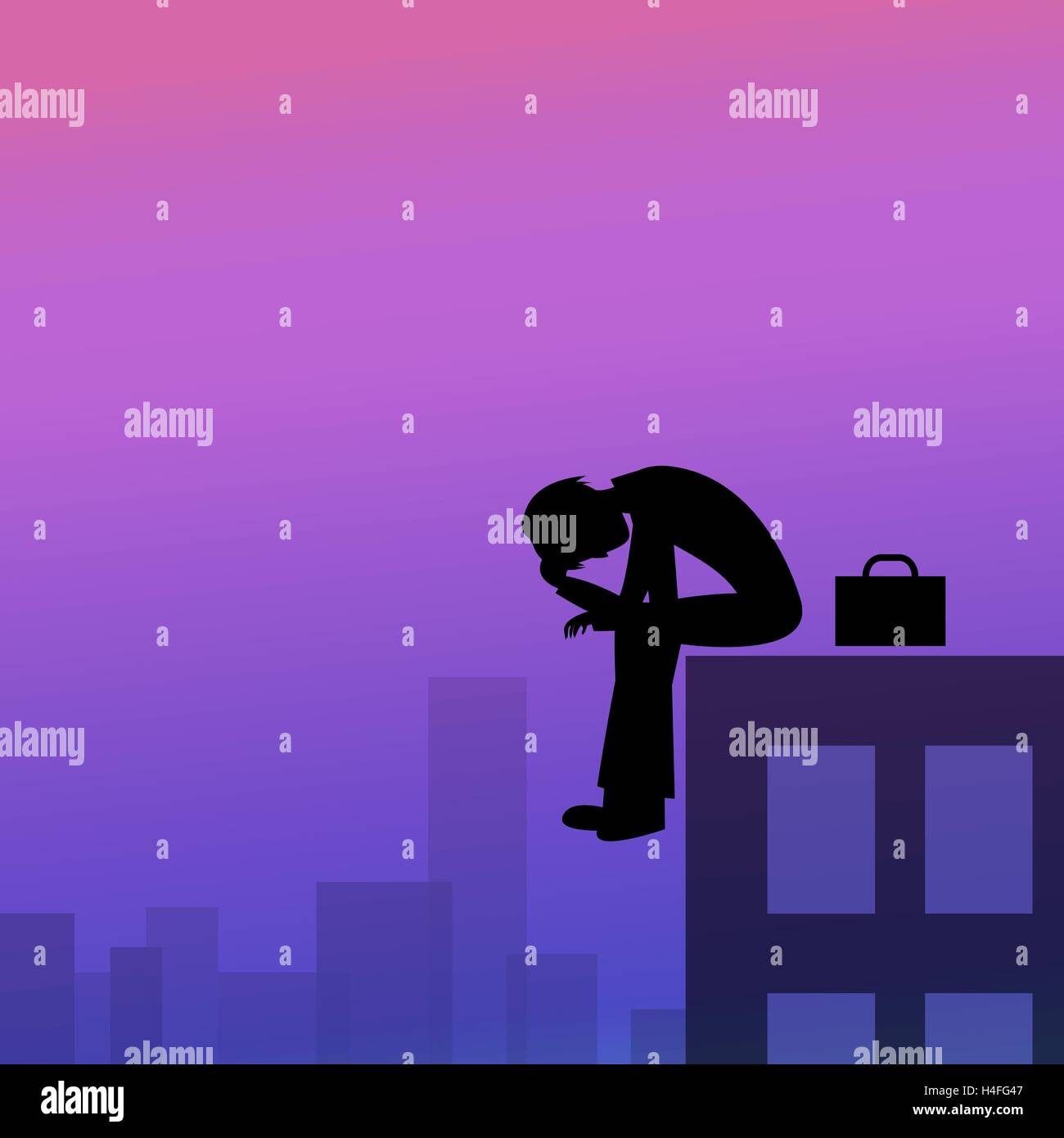 Depress depression Stock Vector Images - Alamy