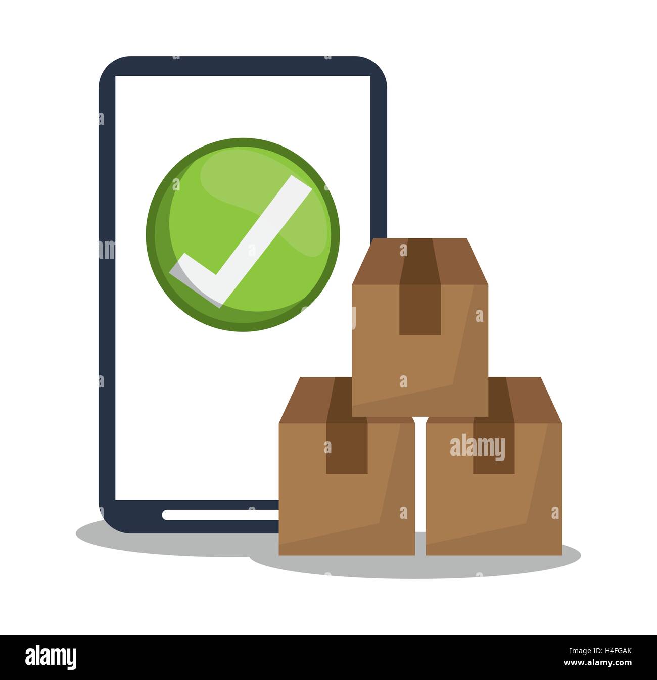 Smartphone package and delivery design Stock Vector Image & Art - Alamy