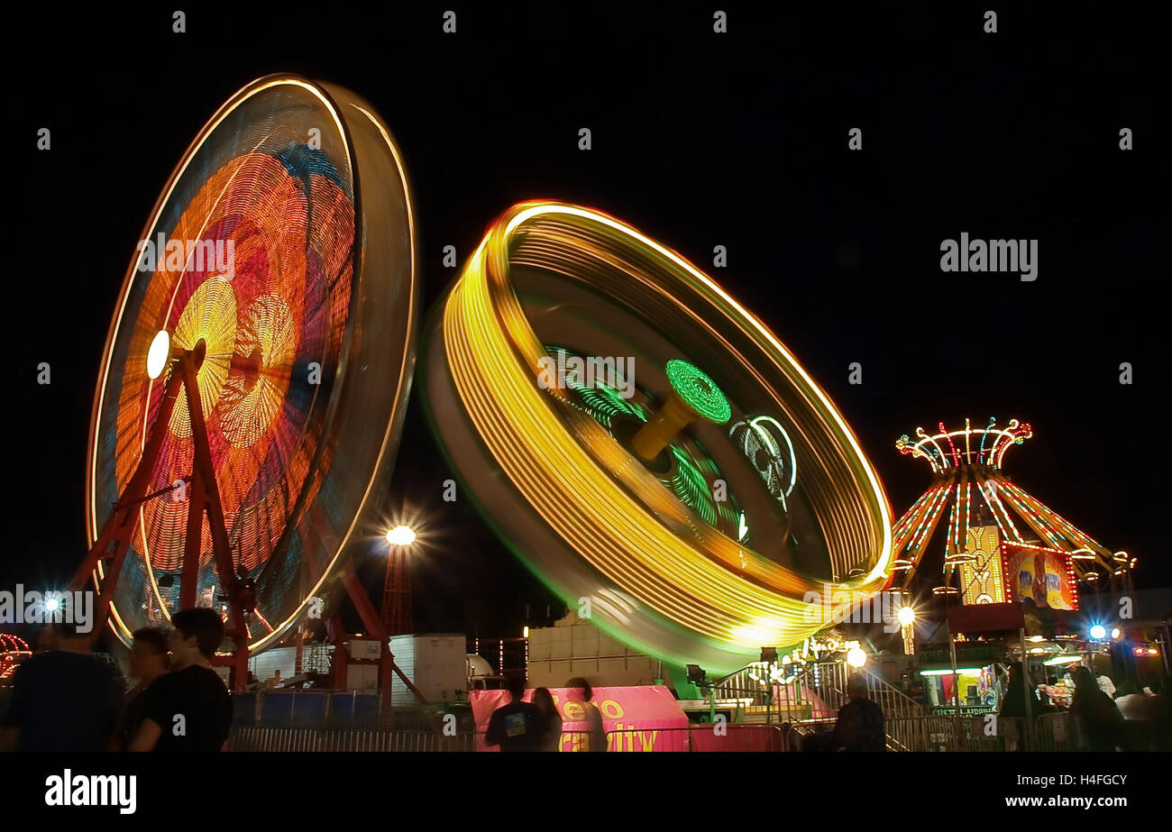 Lights county fair carnival rides hi-res stock photography and images ...