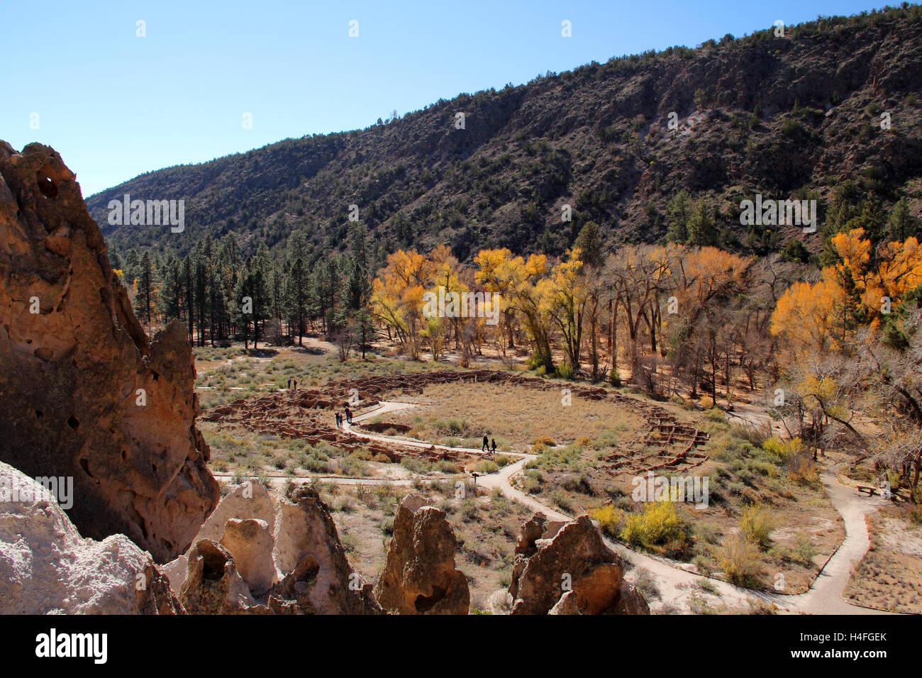 Bandelier National Monument, site of an ancient Anasazi community in ...