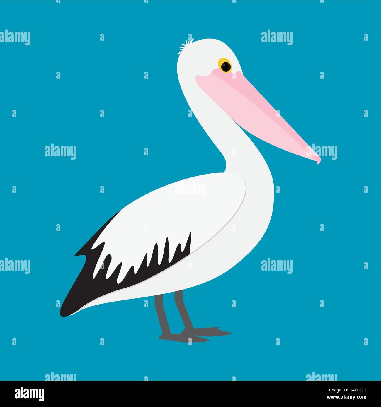 Pink pelican Stock Vector Images - Alamy