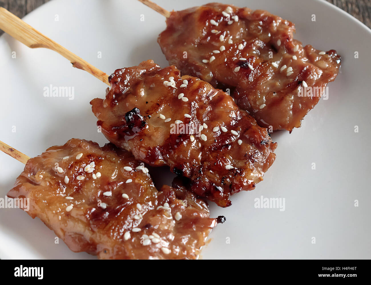 grilled pork topped Salt fast food popular in Thailand and overseas ...