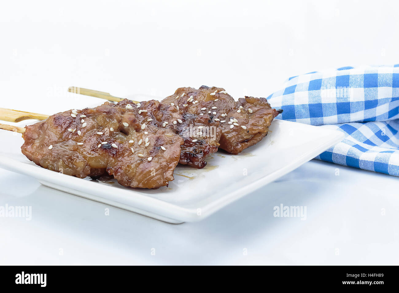 grilled pork topped Salt fast food popular in Thailand and overseas ...