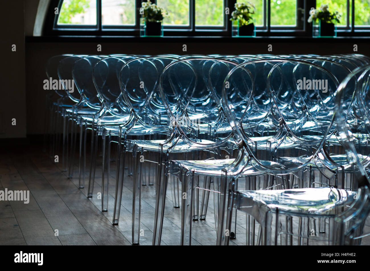 Row of chairs Stock Photo - Alamy