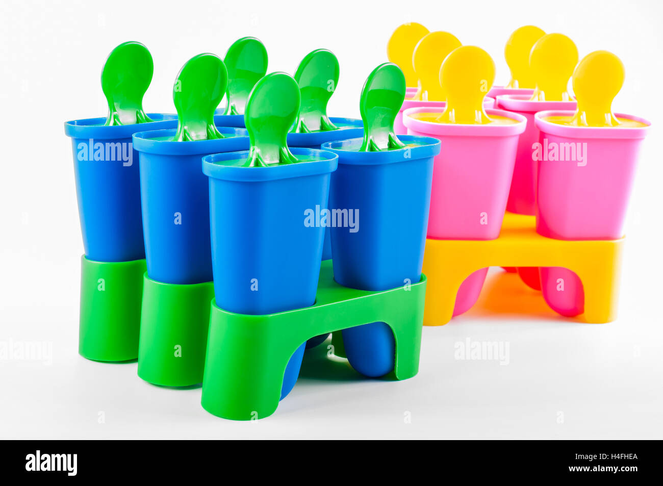Ice pops with plastic hi-res stock photography and images - Alamy