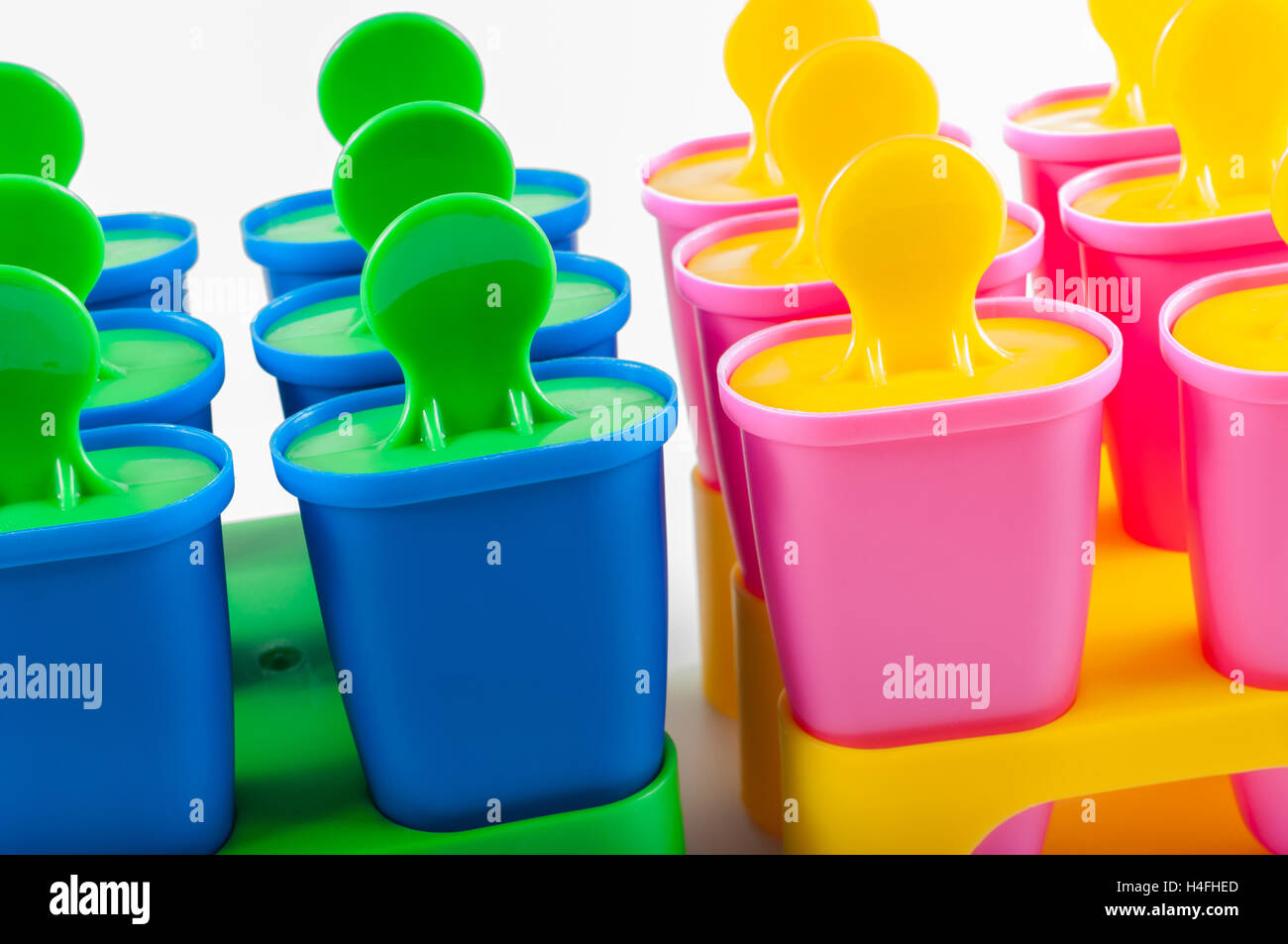 Ice pops with plastic hi-res stock photography and images - Alamy