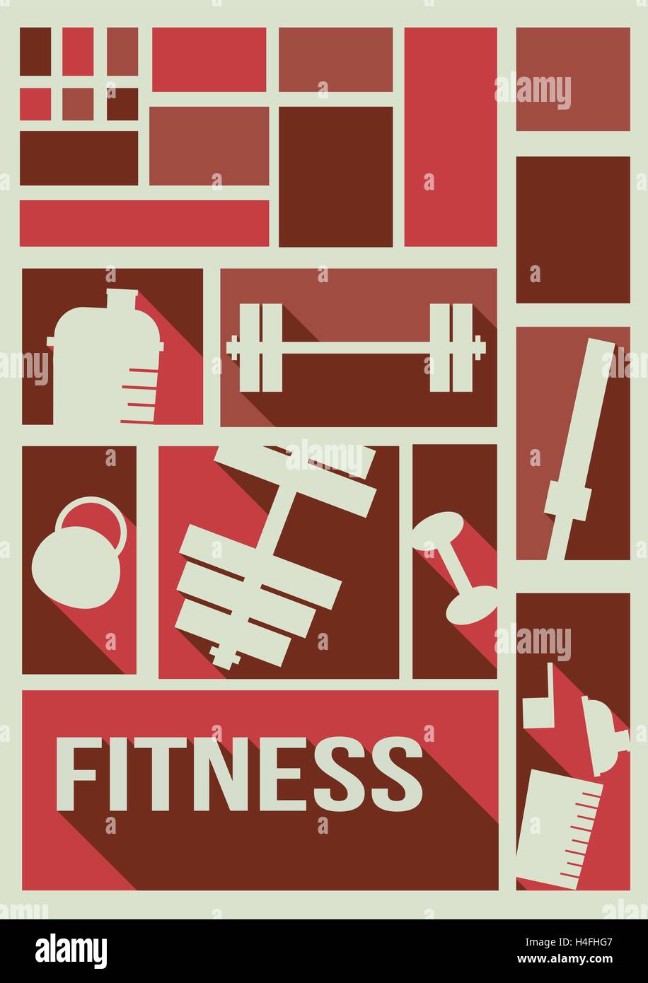 Bodybuilding Fitness Flyer - Vector Illustration Stock Vector Image ...