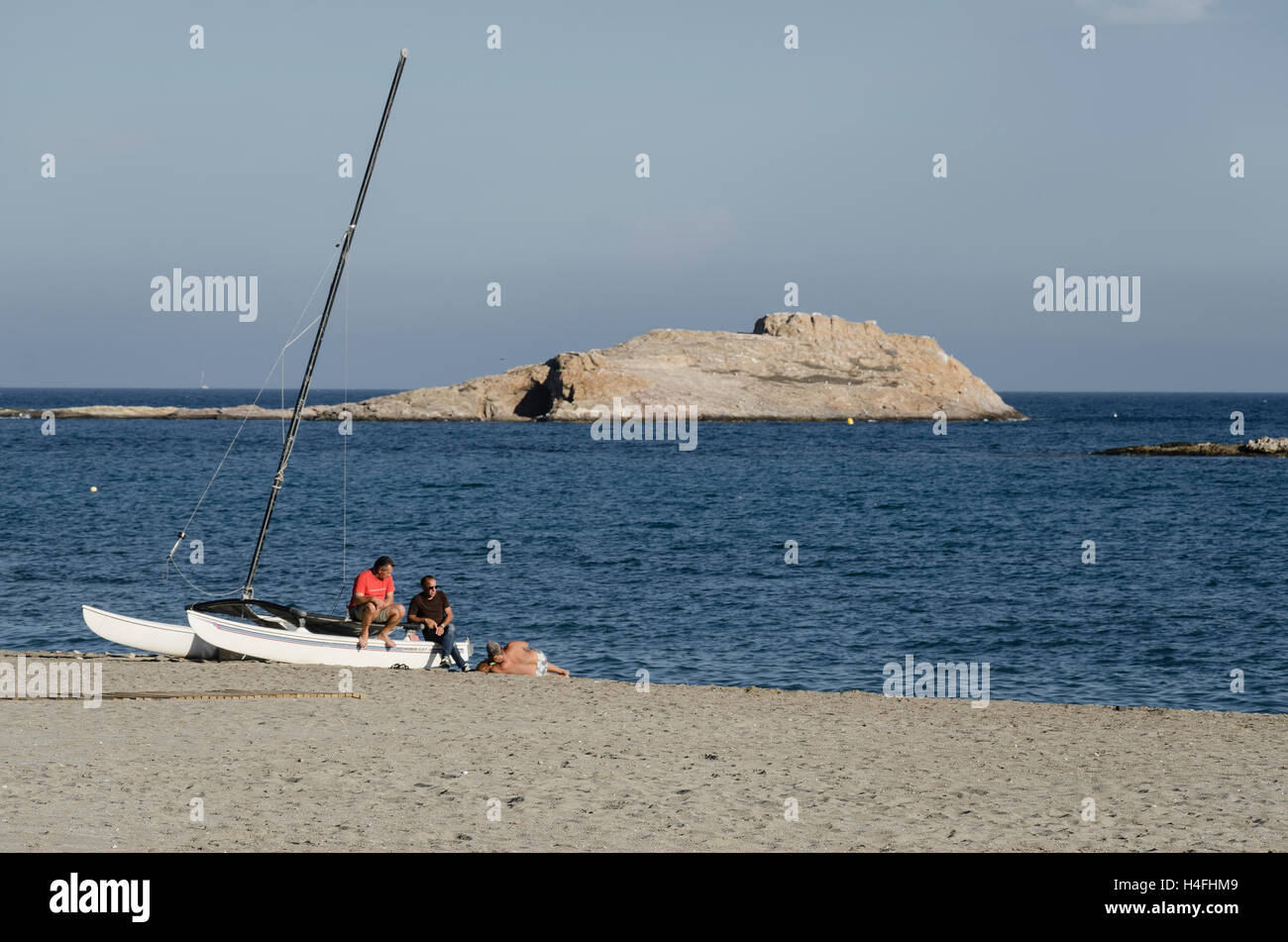 An island view in Carboneras, Almería, Spain Stock Photo - Alamy