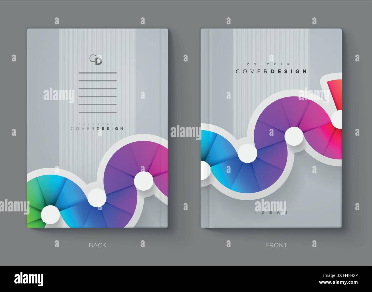 Vector annual report, brochure, flyer or booklet cover design template ...