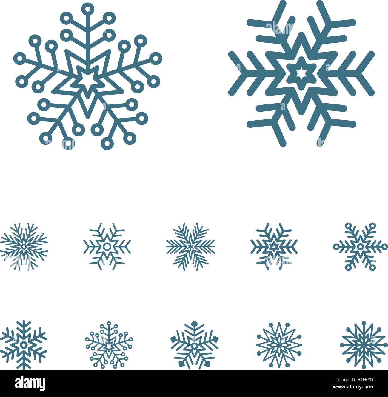 Vector snowflake symbol set Stock Vector Image & Art - Alamy
