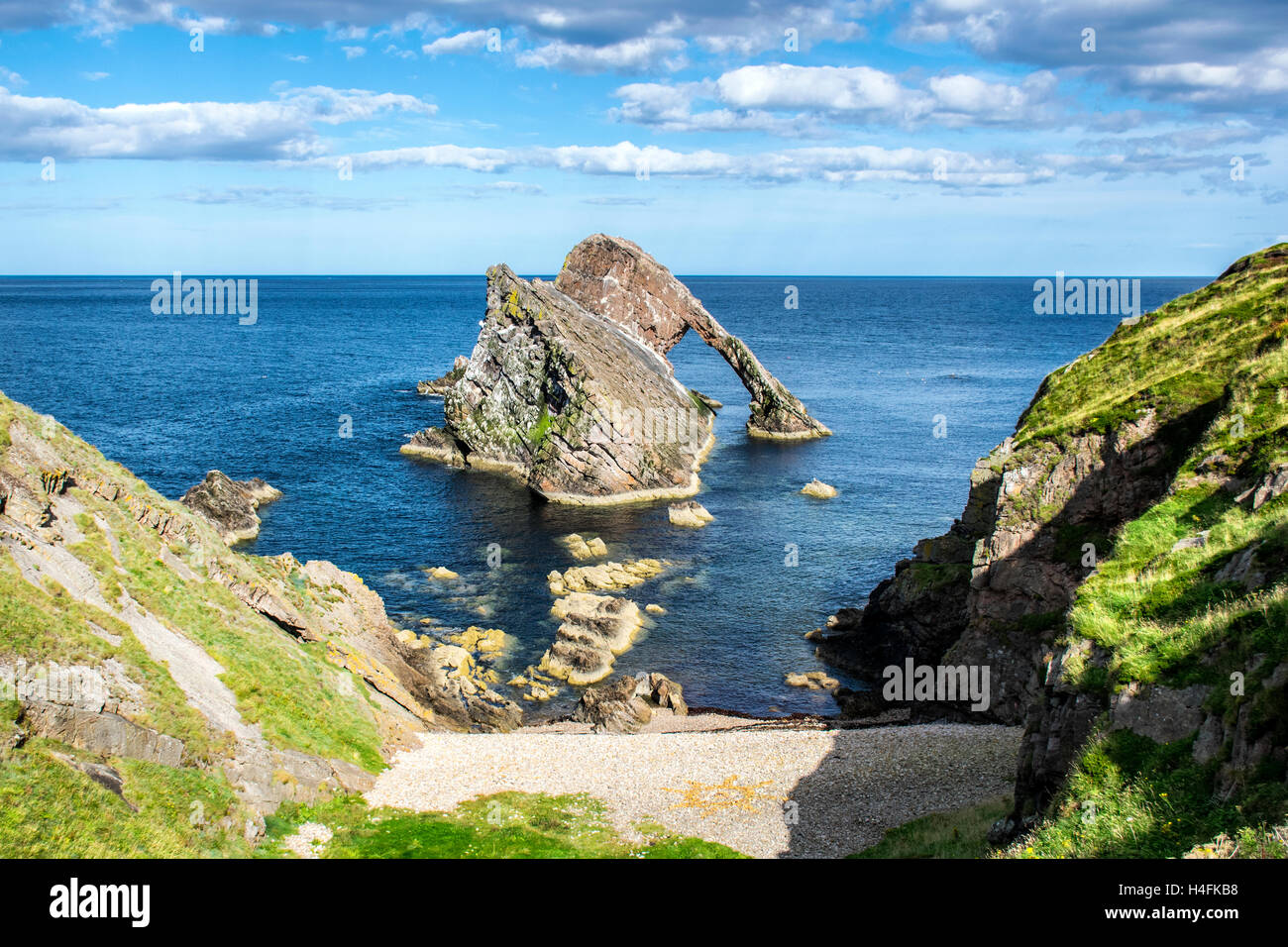 Bow Fiddle Rock in Scotland Stock Photo - Alamy