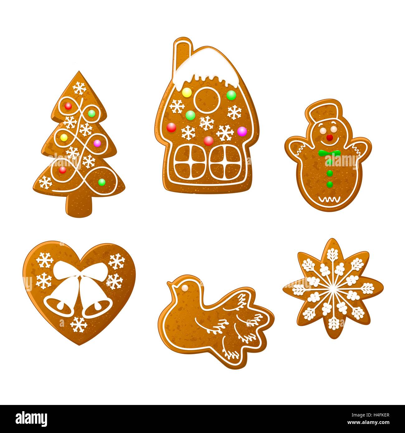 Christmas gingerbread snowman Stock Vector Images - Alamy