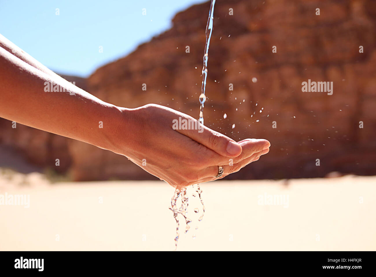 Woman's hands with water Stock Photo - Alamy