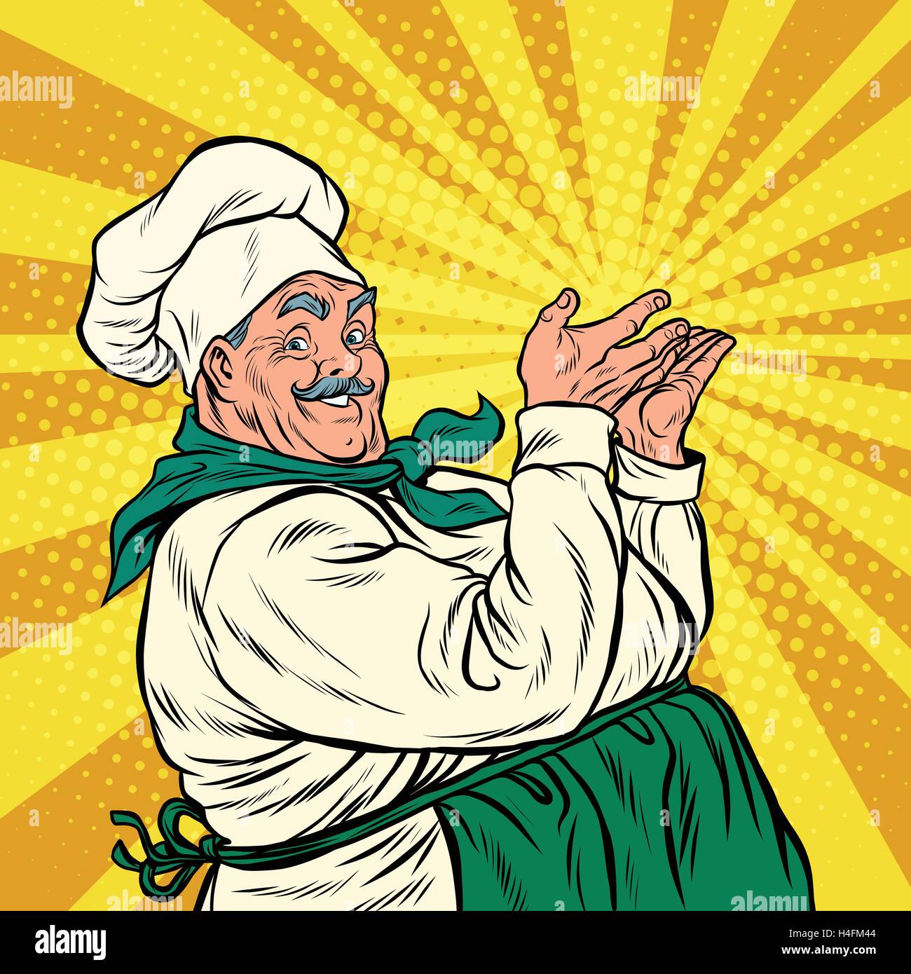 Italian chef illustration hi-res stock photography and images - Alamy