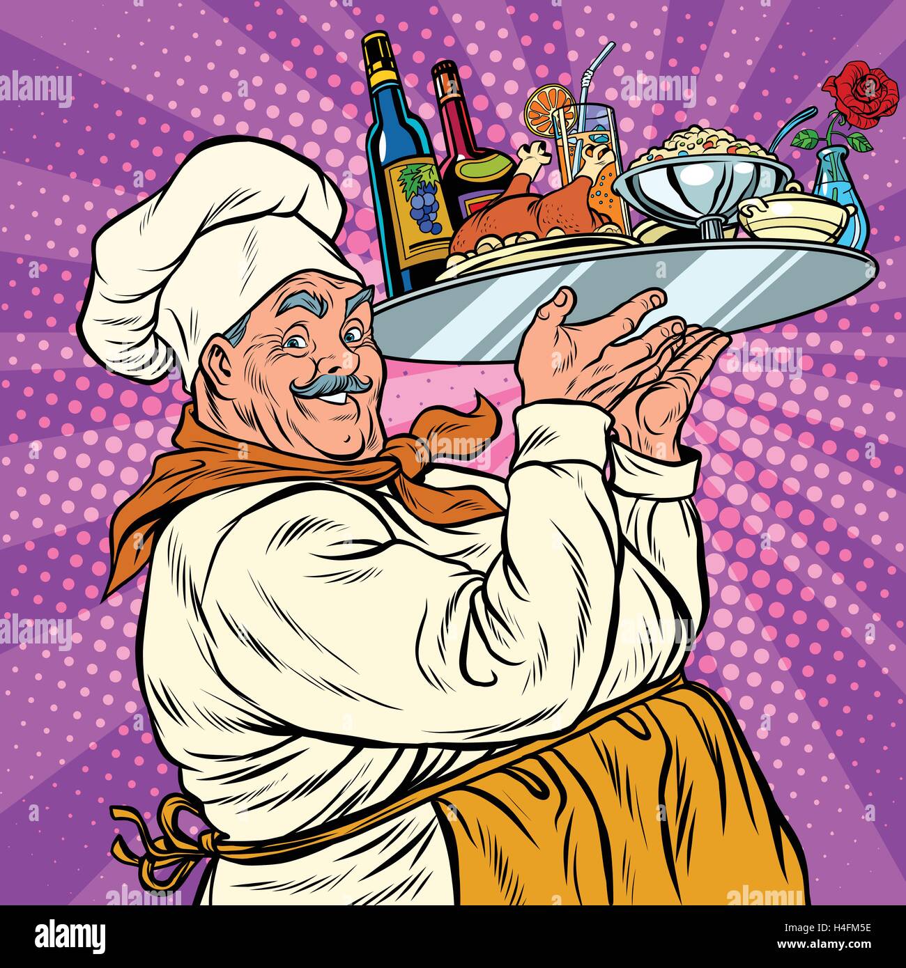 Retro tray on white Stock Vector Images - Alamy