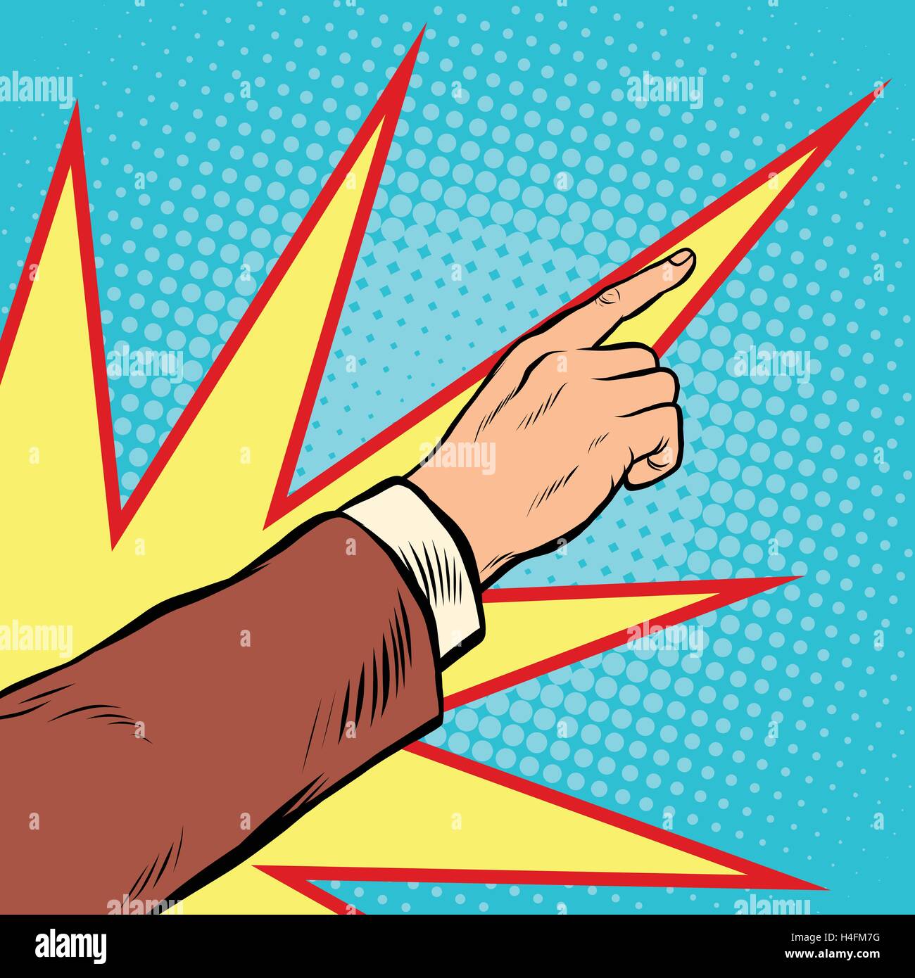 Comic pointing finger hi-res stock photography and images - Alamy
