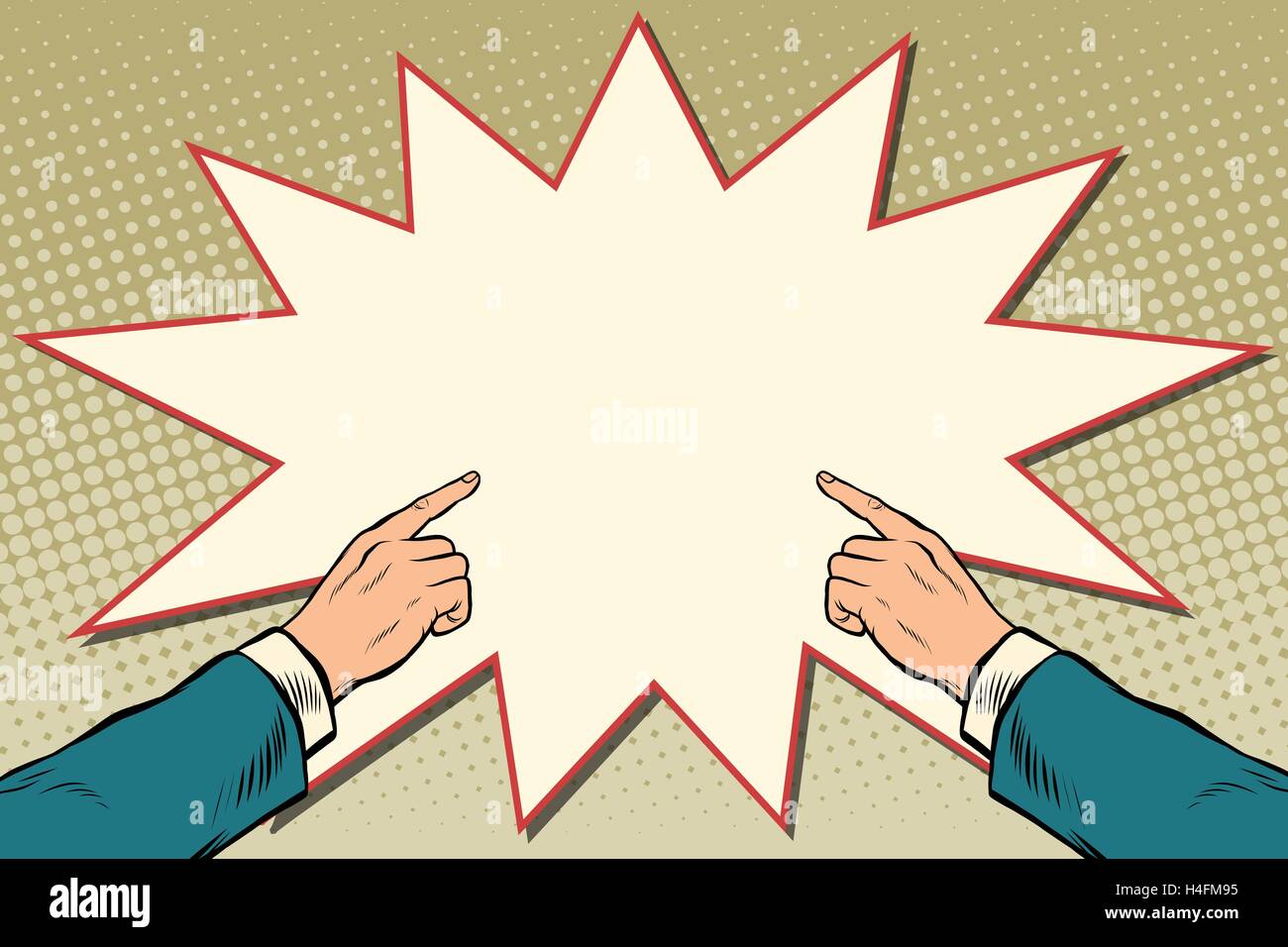 Pointing hand cartoon hi-res stock photography and images - Alamy